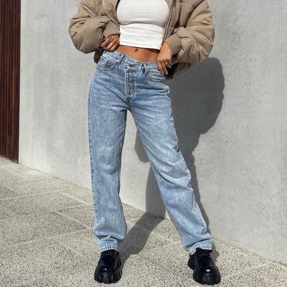 Princess Polly | Jeans | Princess Polly Asymmetric Jean Size 4 Worn ...